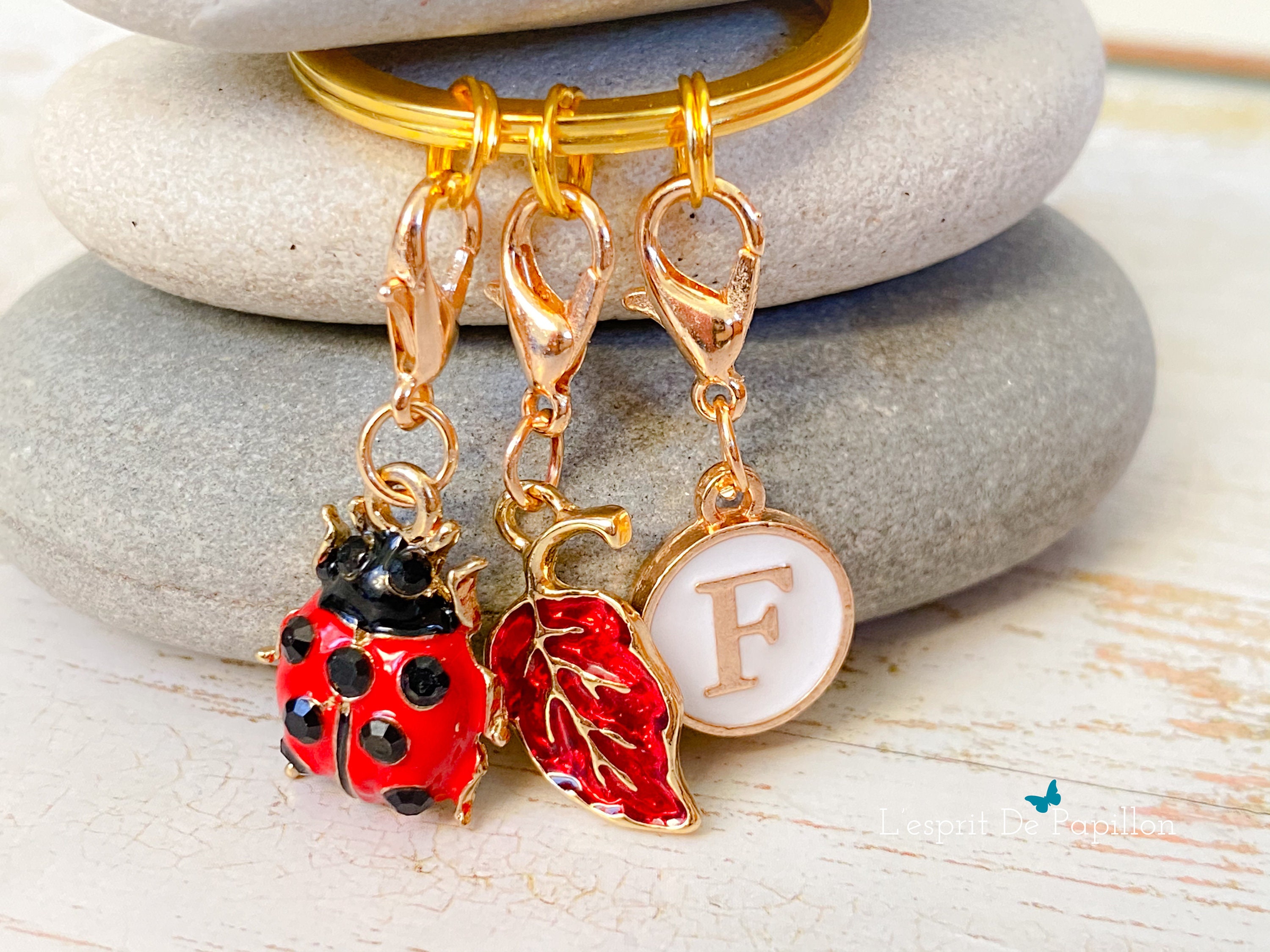 Ladybird Personalised ladybird Charm Keyring in a tin | Etsy