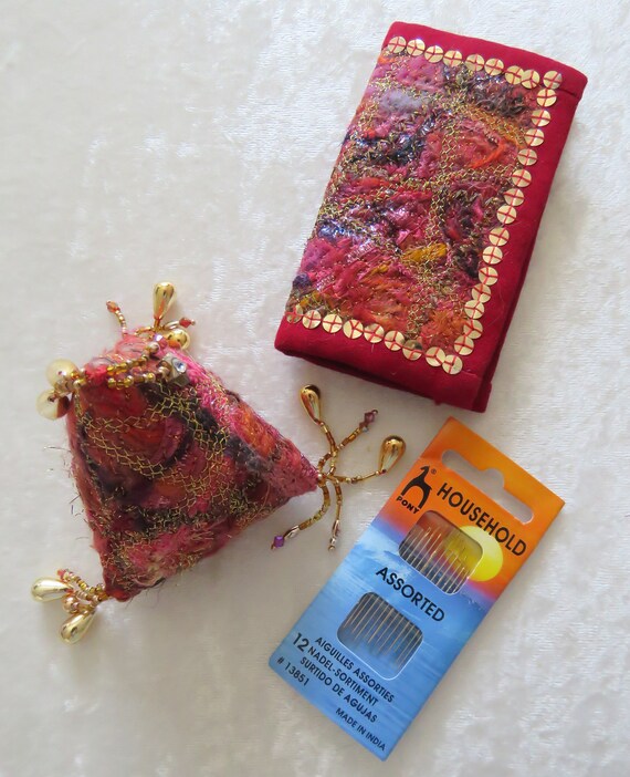 Needle Case Pyramid Pincushion and Needle Set | Etsy