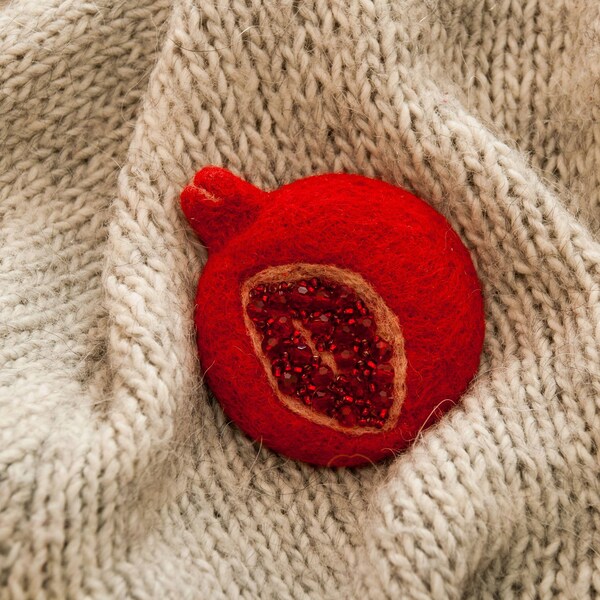 Pomegranate Pin - Etsy
