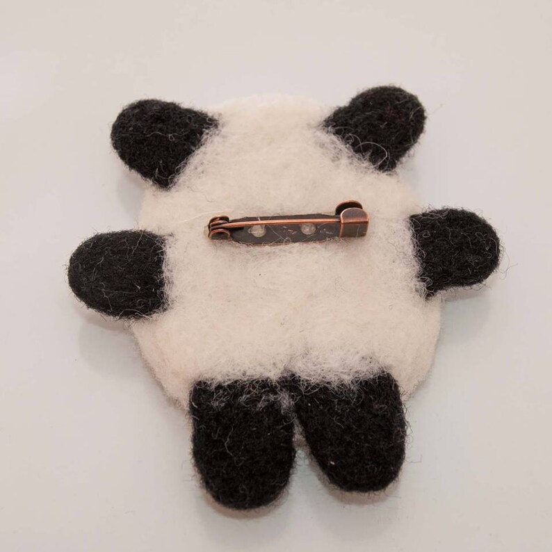 Panda Brooch Panda Pin Needle Felted Panda - Etsy