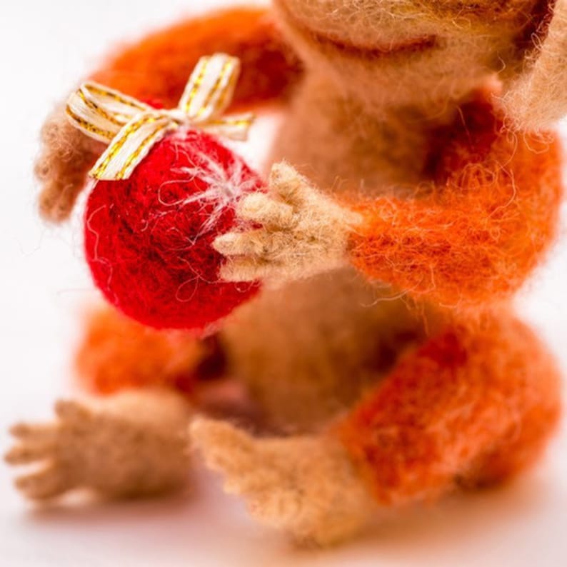 Needle Felted Monkey Monkey Sculpture - Etsy