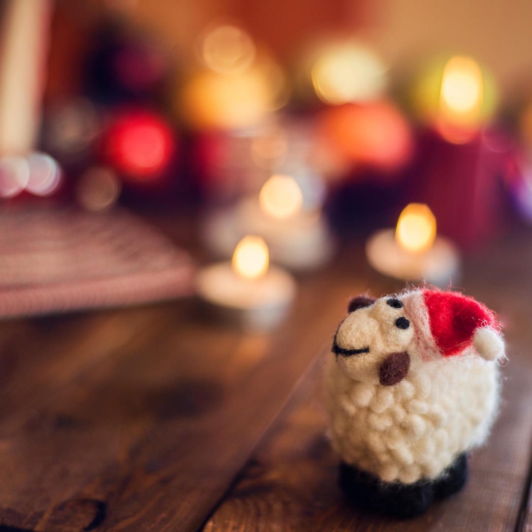 Christmas Sheep, Felted Sheep, Sheep Miniature - Etsy