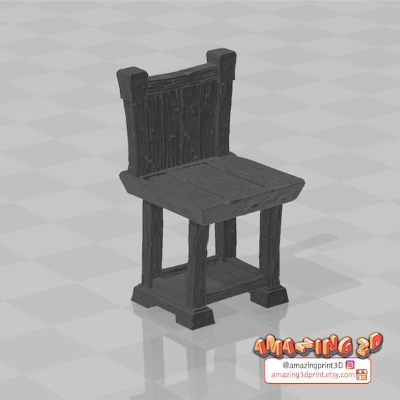 Wooden Chair / Object Scenography Diorama Accesory D&D - Etsy