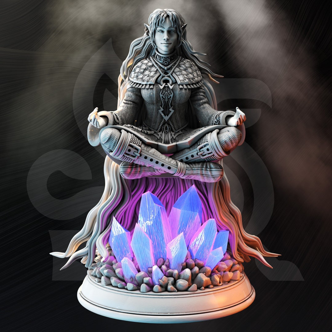 Female Elf Elven Sorcerer Wizard Mage Shaman Priestess 28mm 32mm 75mm ∞ ...