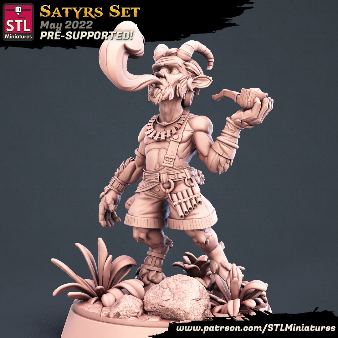 Satyr Creature Artist Pipe Smoker 28 32 75 Mm∞ Tabletop Games ∞ D&D ...