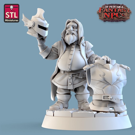 Dwarf Armour Merchant / Armour Sword Shield / Trader D&D - Etsy