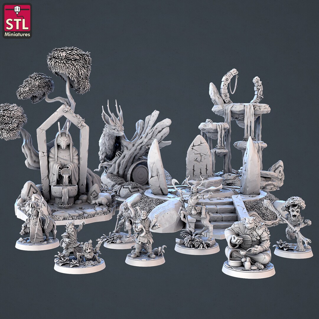 Pack Scenography Forest Protectors - Portal Fountain Altar Nature ...
