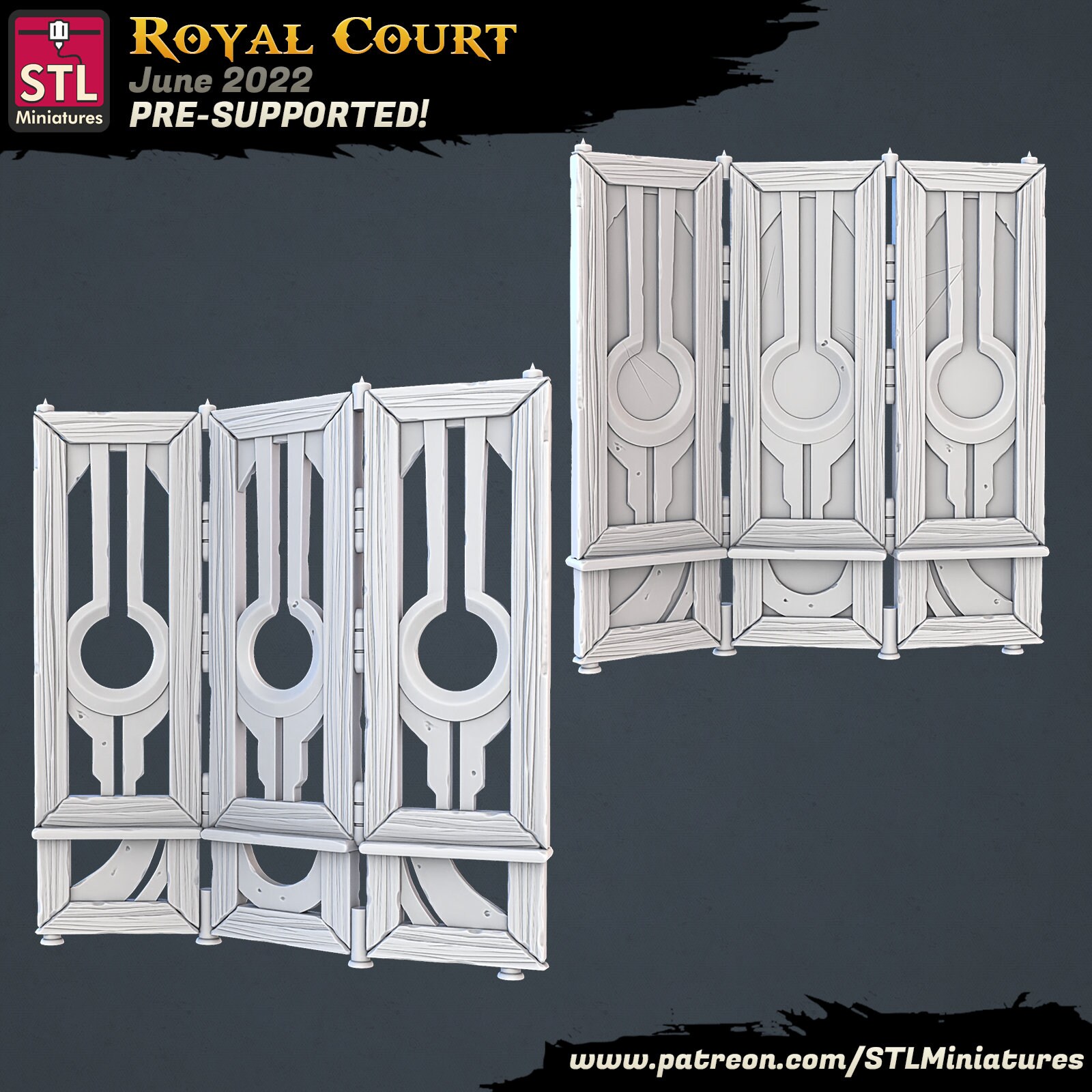 Pack Royal Court / Throne Screens Desk Couch Table Bed 28 32 75 Mm∞ ...