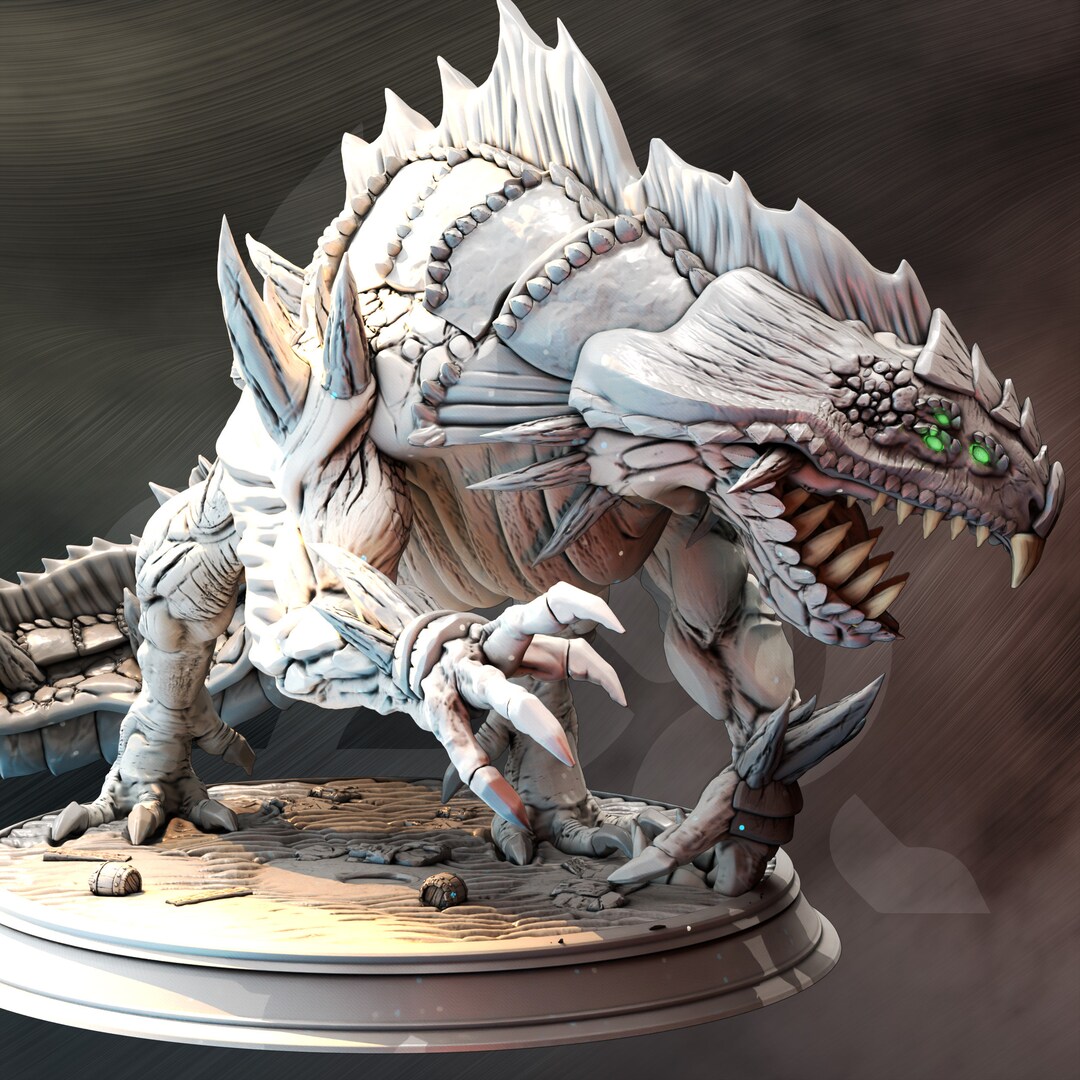 Lizard Monster Amphibian Giant Godzilla Beast Creature 28mm 32mm 75mm ...