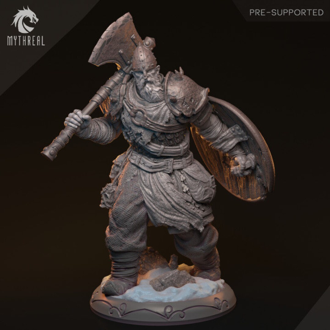 Barbarian Fighter Warrior Berserker Knight Guardian Armor Ax / Tabletop ...