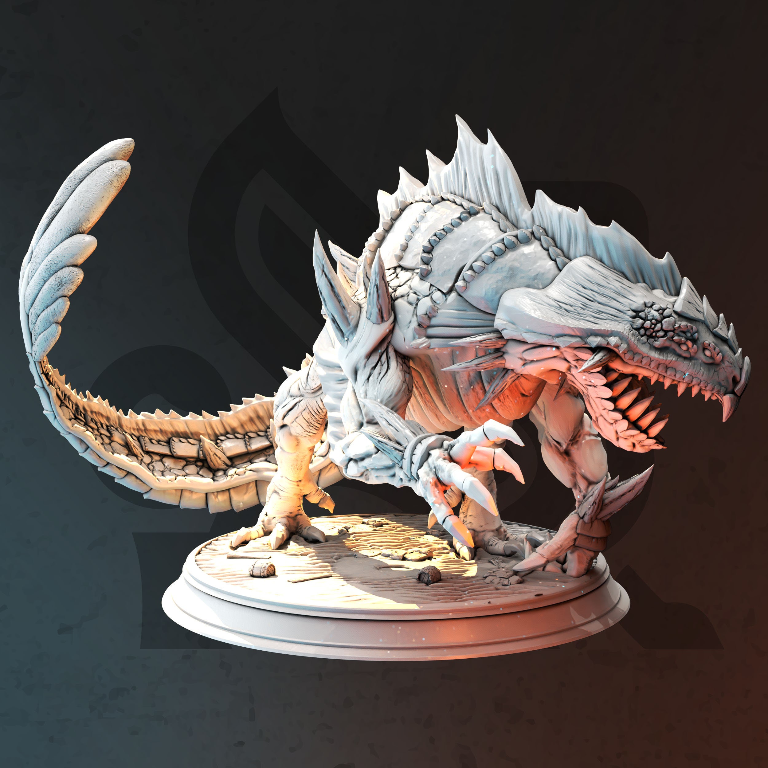 Lizard Monster Amphibian Giant Godzilla Beast Creature 28mm 32mm 75mm ∞ ...