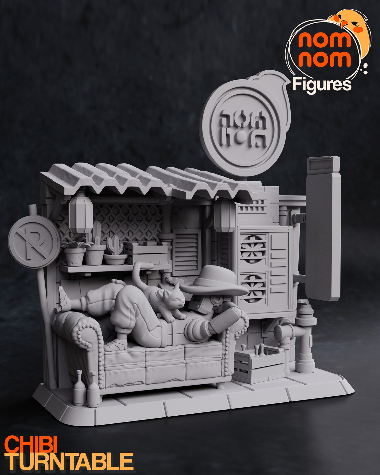 Stray / Cat Robot B12 / Diorama / Videogame Resin Figure Model ...