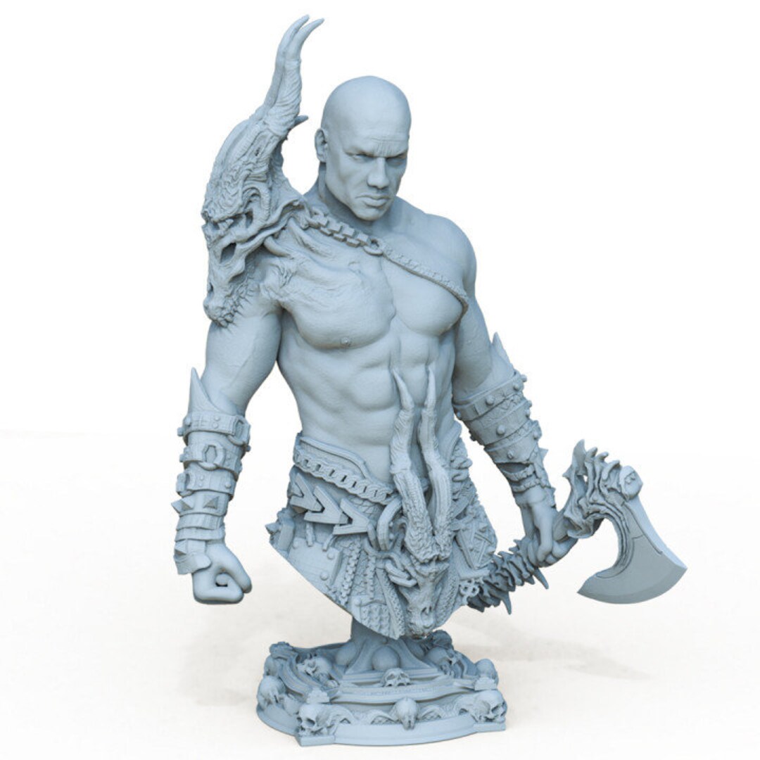 Dragon Warrior Demon Necromancer Bust Dark Fantasy Punk Gothic ∞ Figure ...