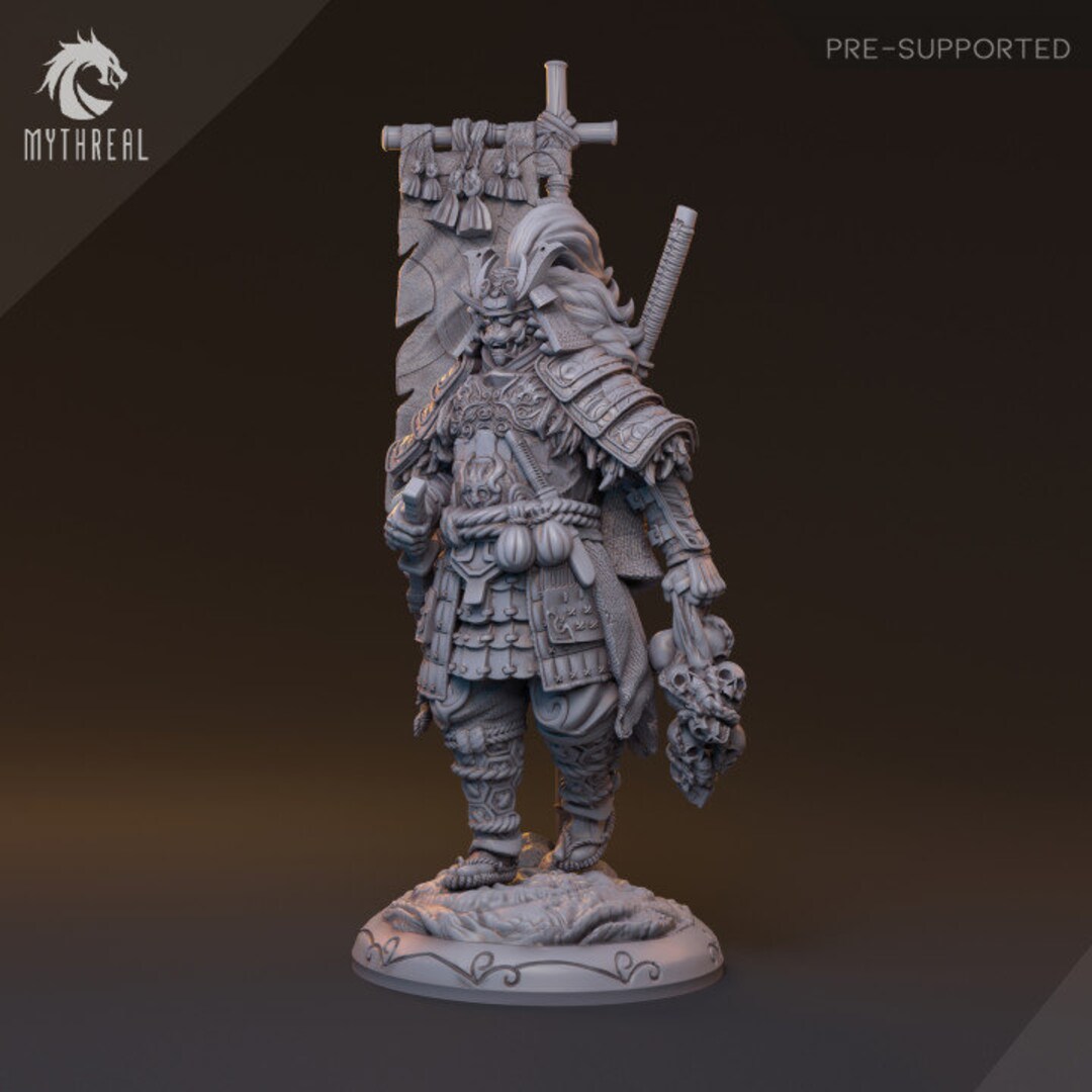 Demon Akuma Samurai Yokai Ghost Japan Banner Slayer / Tabletop - Etsy