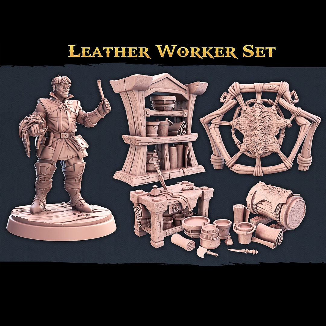 Leatherworker Set Cupboard Dryer Skin Table Props 28mm 32mm 75mm ∞ ...
