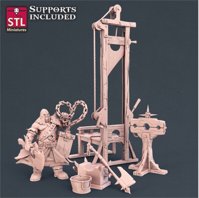 Executioner Set Guillotine Stocks Decapitation Props Medieval - Etsy