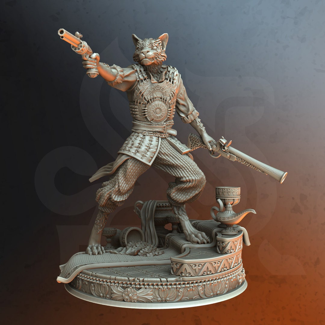 Tabaxi Gunslinger Rogue Soldier Bodyguard Warrrior Gun 32mm 75mm ∞ ...