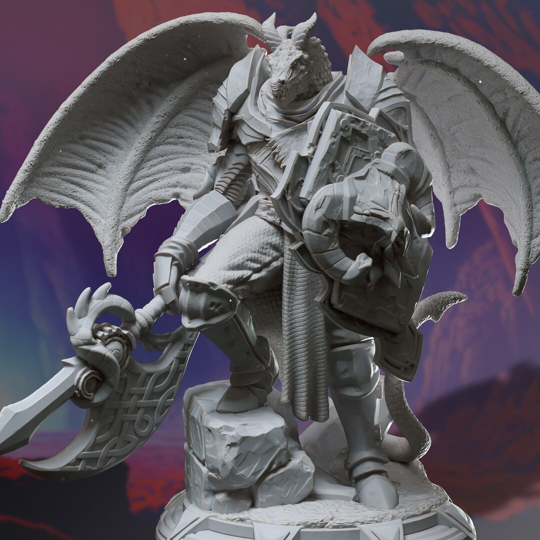 Dragon Draconic Knight Warrior Fighter Soldier Axe Armour ∞tabletop ...