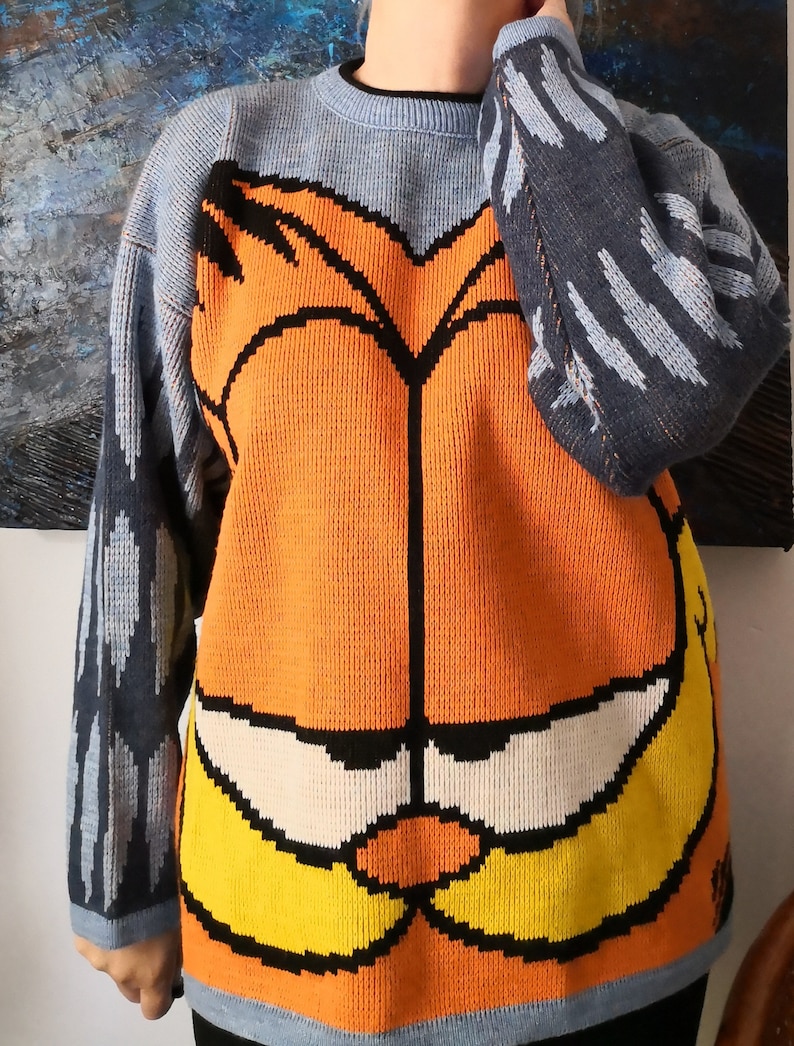 Rare Vintage Coloured Knit Sweater Garfield Avenue of the Stars Tropico ...
