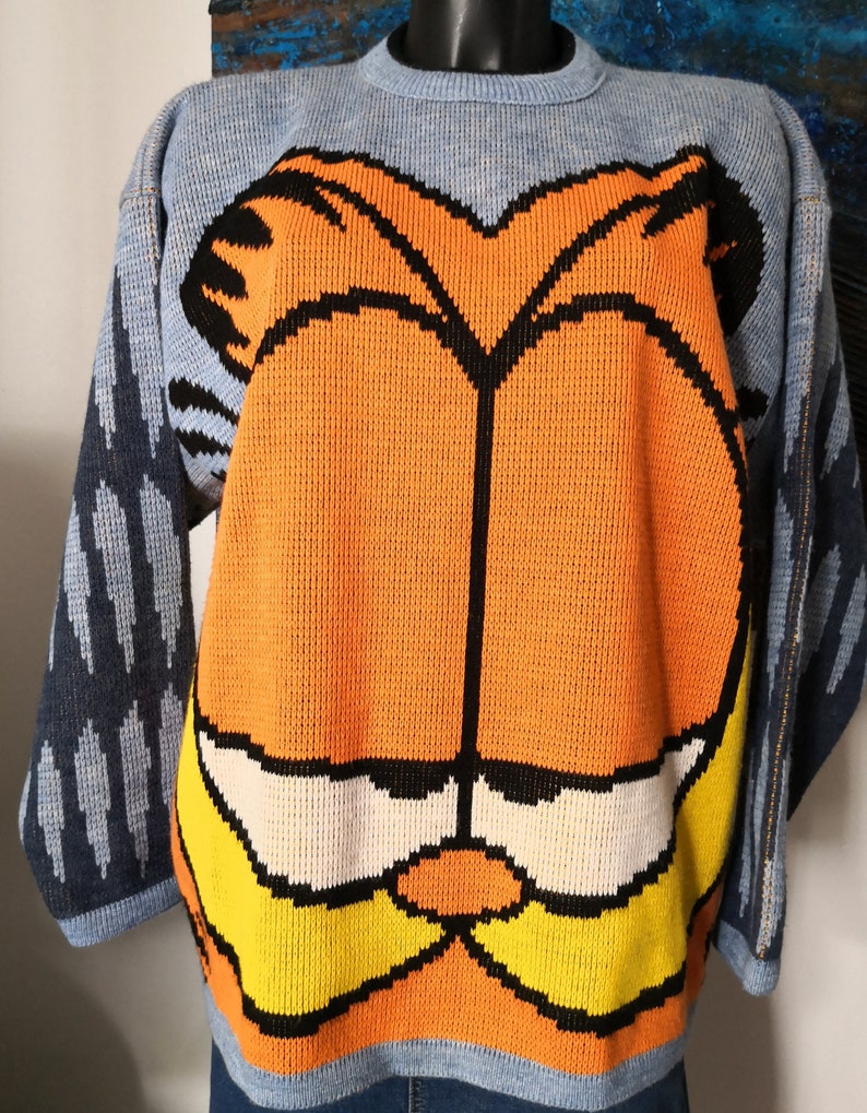 Rare Vintage Coloured Knit Sweater Garfield Avenue of the Stars Tropico ...