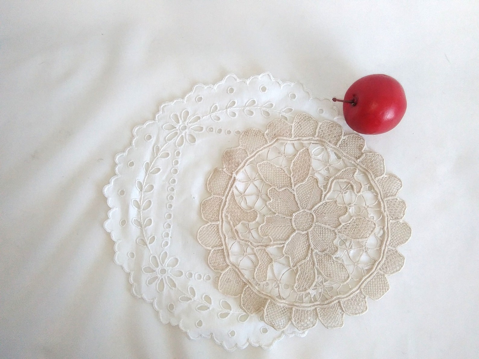 Lace Scraps, Slow Stitch, Cotton Fabric Scraps, Junk Journal Fabric ...