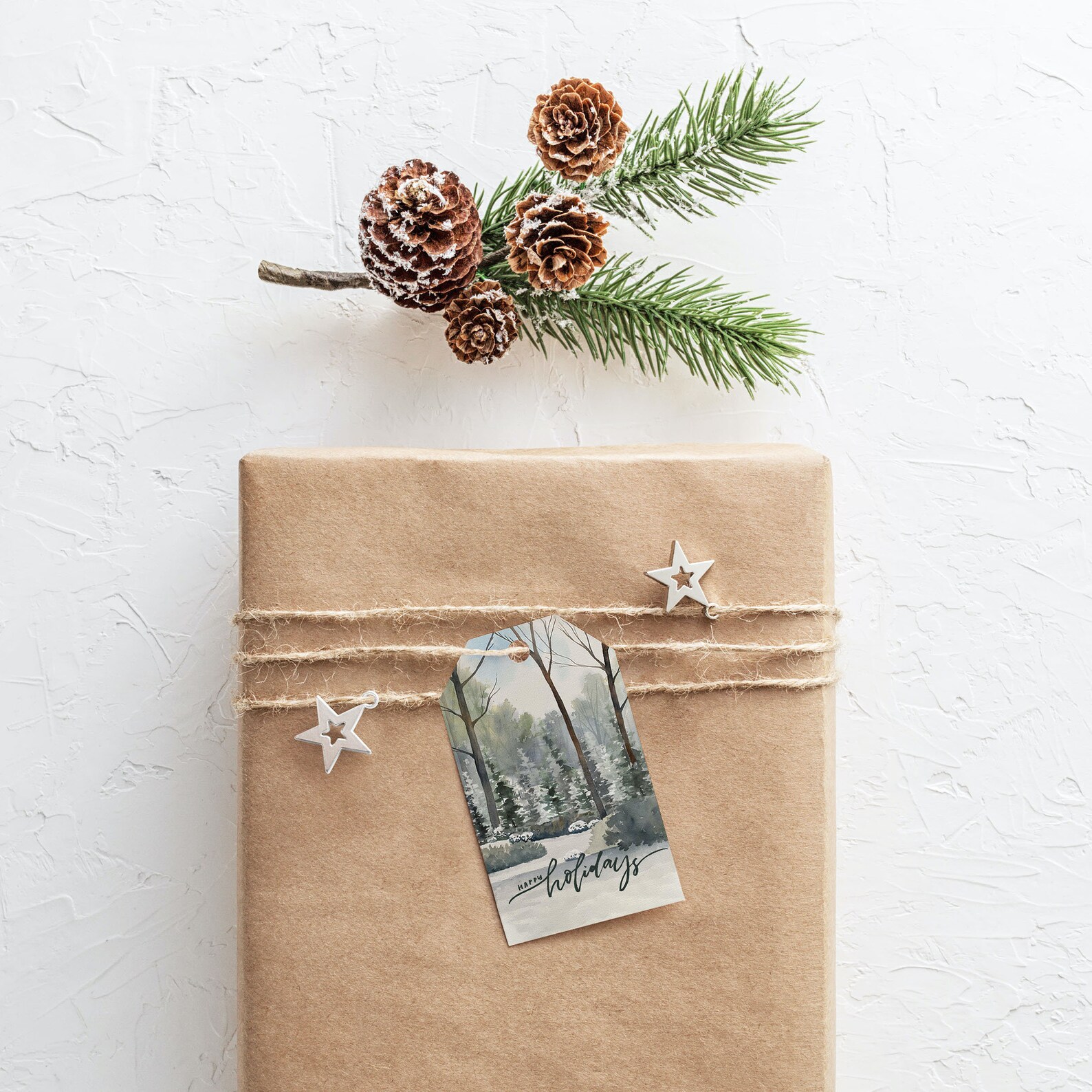 Winter Gift Tag | Set of Gift Tags | Holiday Gift Tags | Watercolor ...
