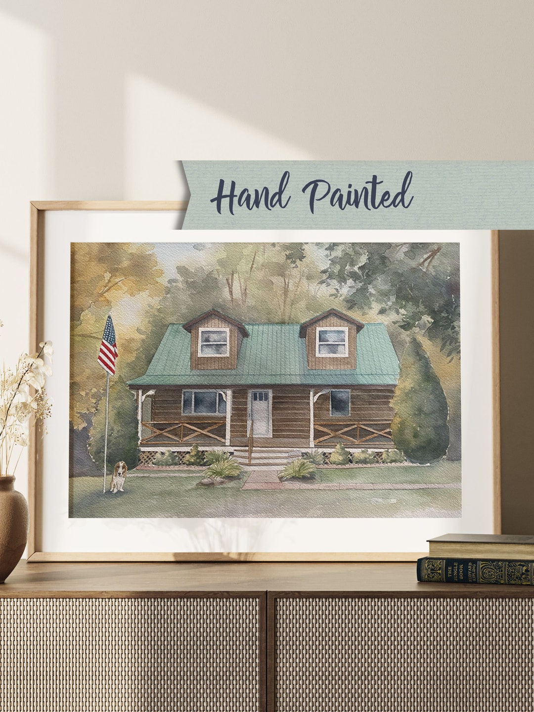 Watercolor House Portrait Hand Painted, Painting of House, New Home ...
