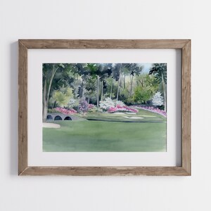Augusta National Watercolor Wall Art Print, Augusta, GA, Masters Golf ...