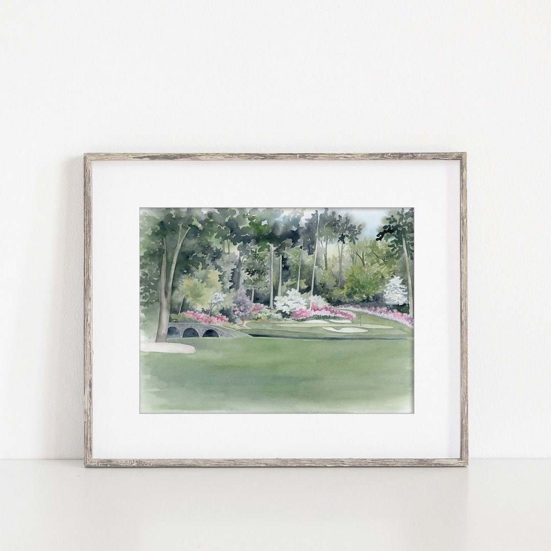 Augusta National Watercolor Wall Art Print, Augusta, GA, Masters Golf ...