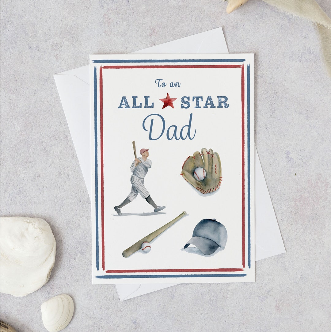 Father's Day Card | Baseball Card for Dad | Father's Day Card Baseball ...