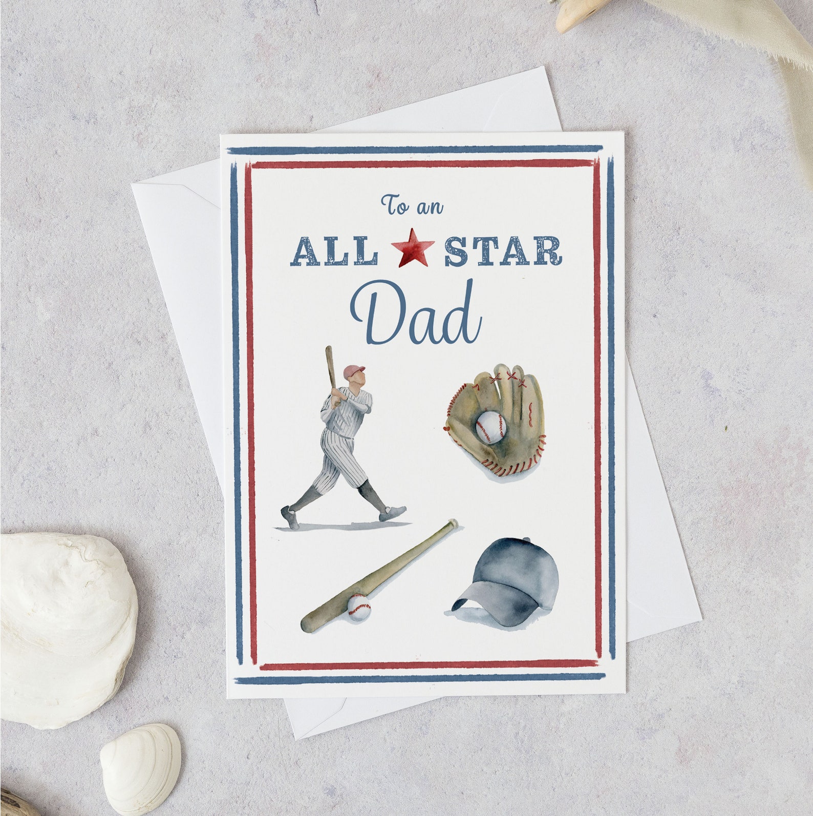 Father's Day Card Baseball Card for Dad Father's - Etsy