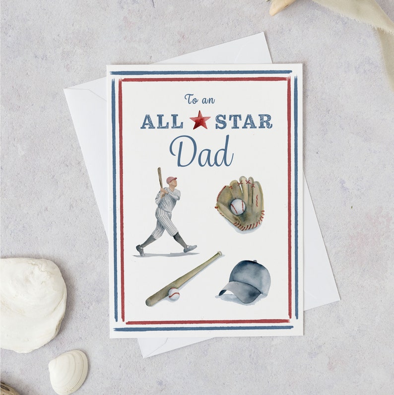 Father's Day Card | Baseball Card for Dad | Father's Day Card Baseball ...