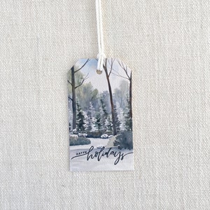 Winter Gift Tag | Set of Gift Tags | Holiday Gift Tags | Watercolor ...