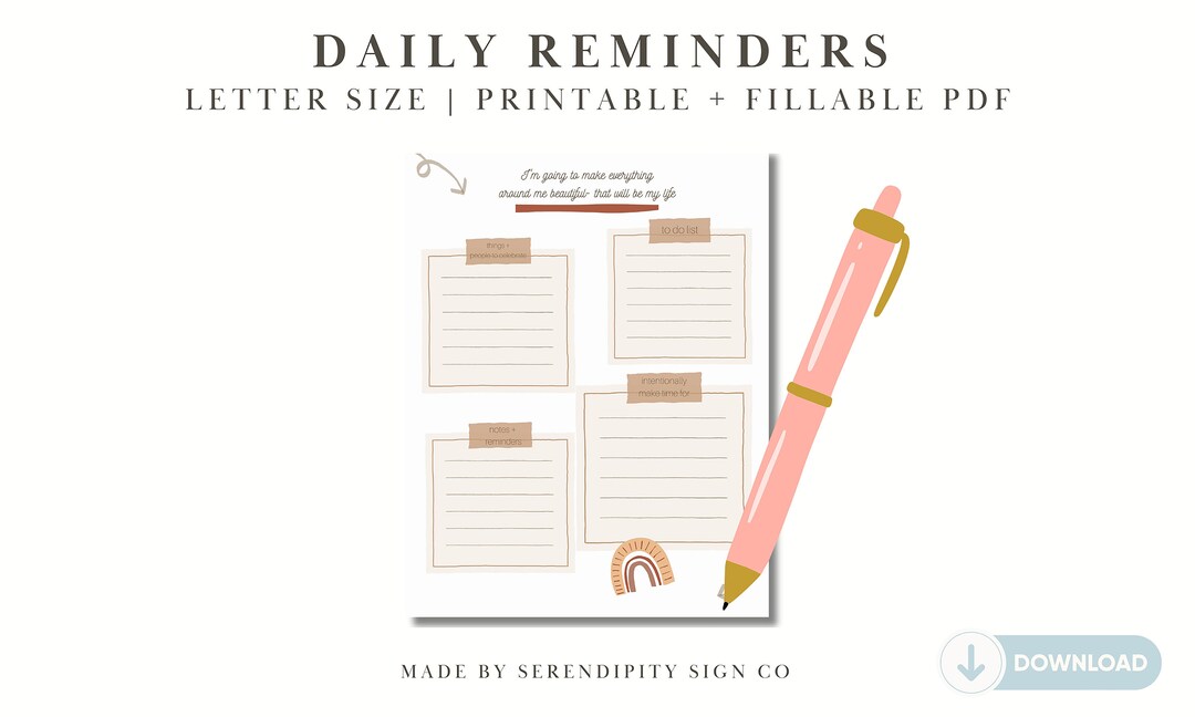 Daily Routine Printable Portrait, Template, Routine Tracker, Letter ...