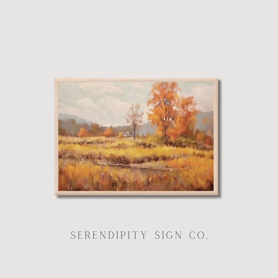 Autumn Landscape Print, Fall Landscape Printable Wall Art, Fall Wall ...