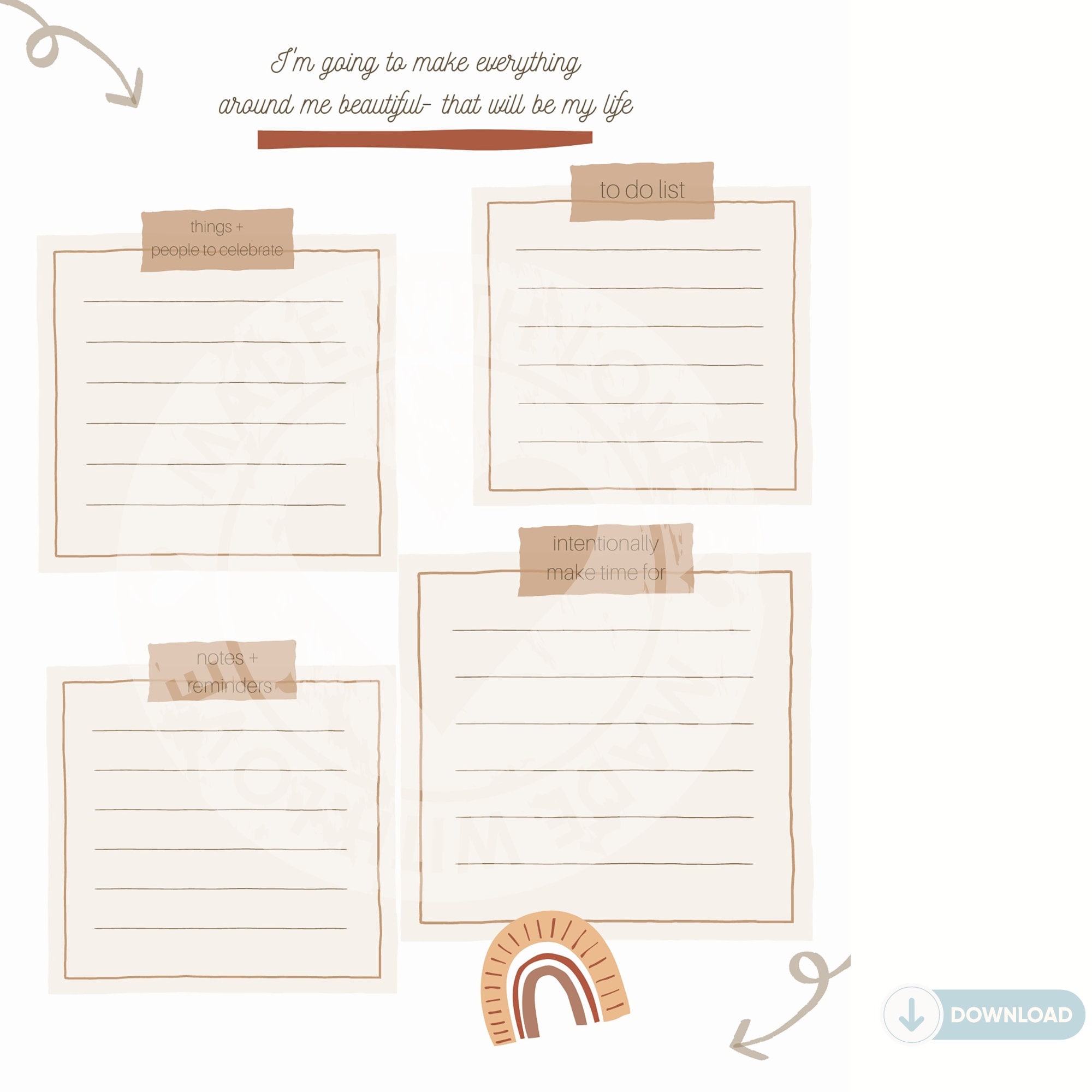 Daily Routine Printable Portrait Template Routine Tracker - Etsy