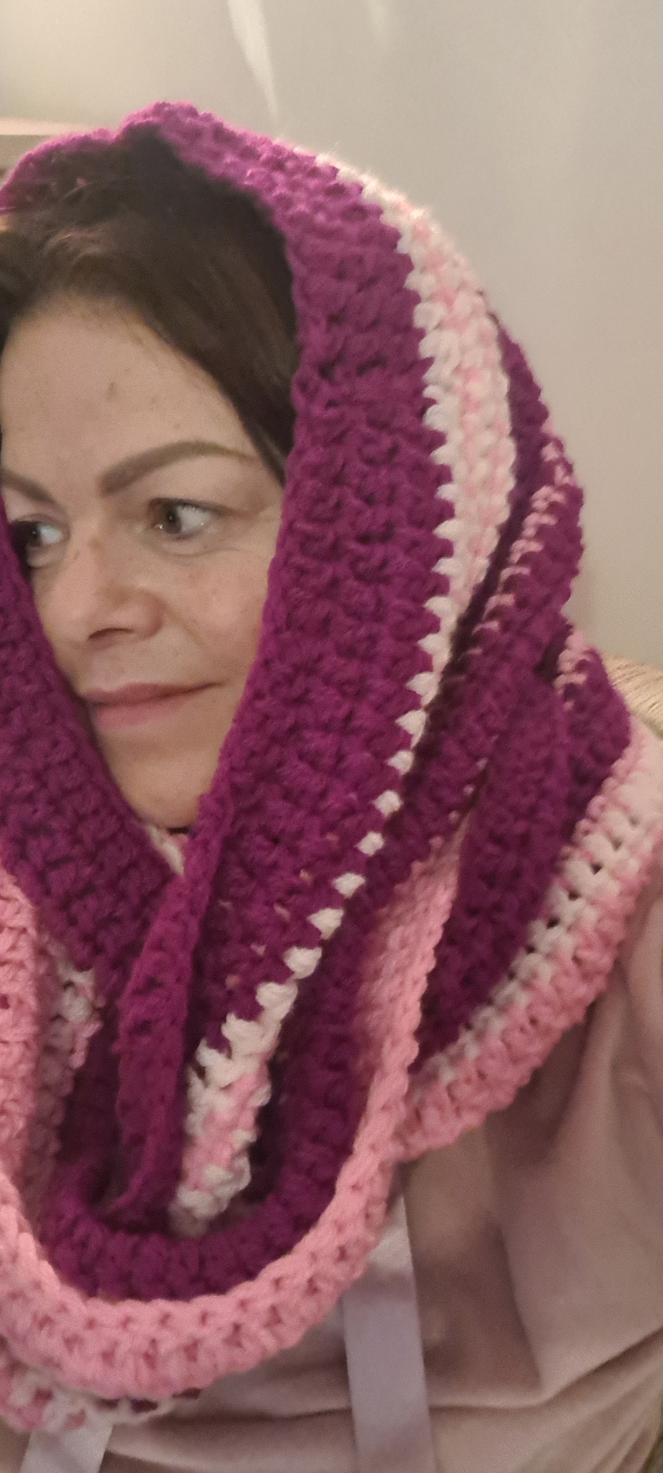Enid Snood Winter Snoods, Hood, Crochet Head Scarf. Wednesday Adams ...
