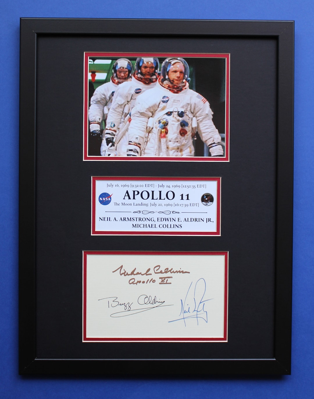 Apollo 11 Autographs Art: Limited Edition Framed Collage Display - Etsy