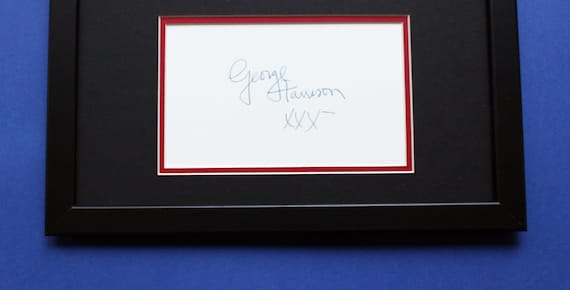 Art & Collectibles GEORGE HARRISON AUTOGRAPH framed display Memorabilia ...