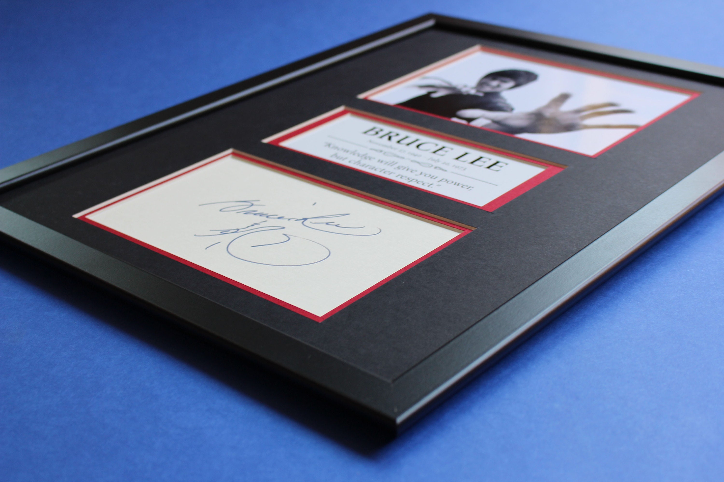 Bruce Lee Autograph Art: Limited Edition [1 of 100] Framed Martial Arts ...