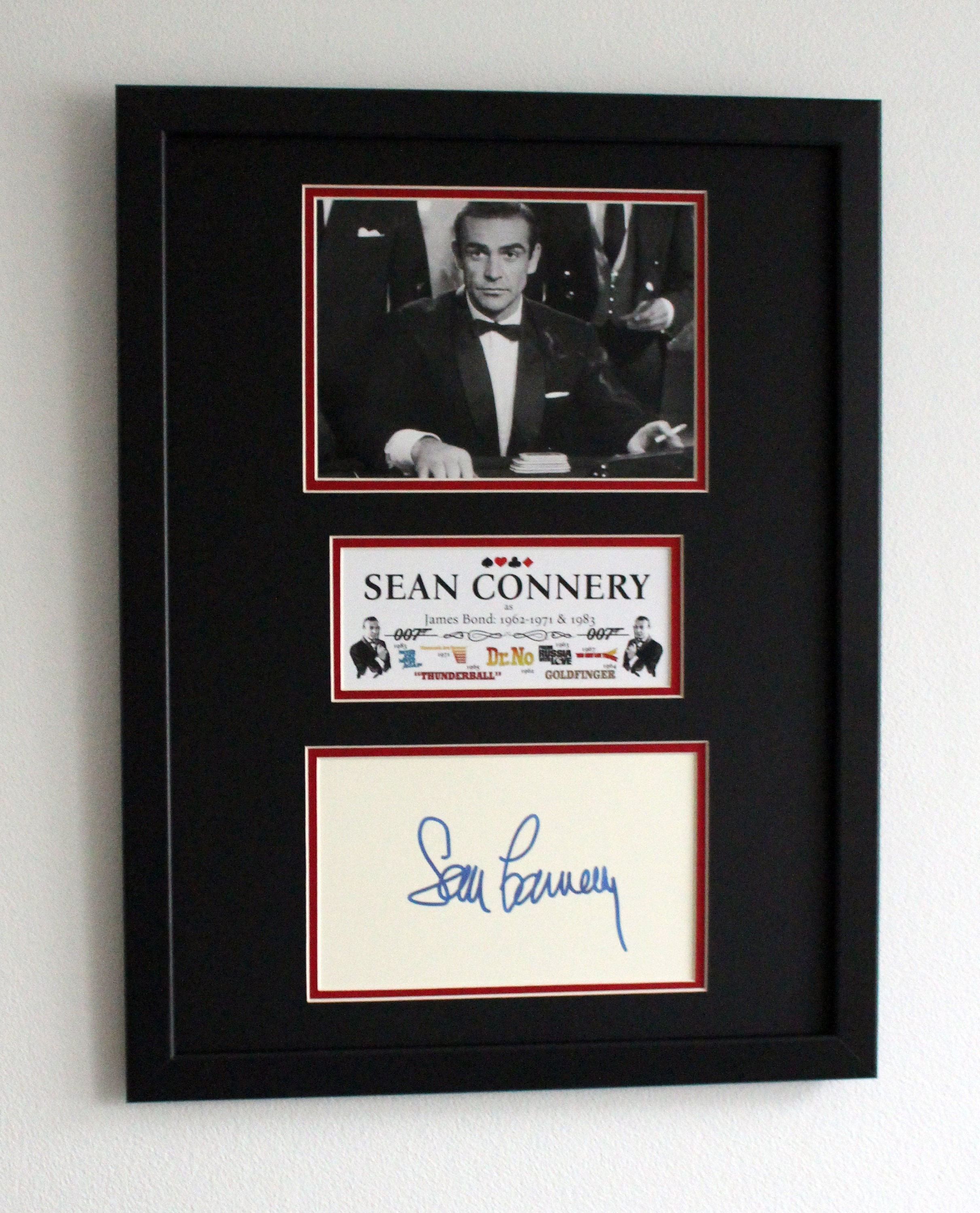 SEAN CONNERY AUTOGRAPH Framed Display James Bond 007 - Etsy UK