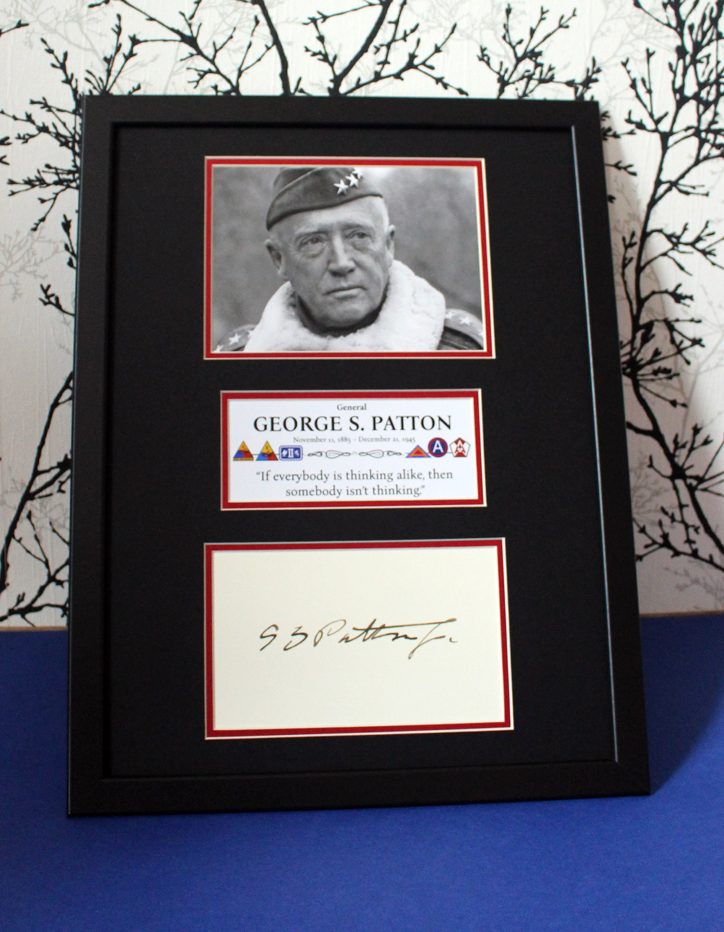 Gen. George S. Patton Autograph Art: Limited Edition [1 of 100] Collage ...