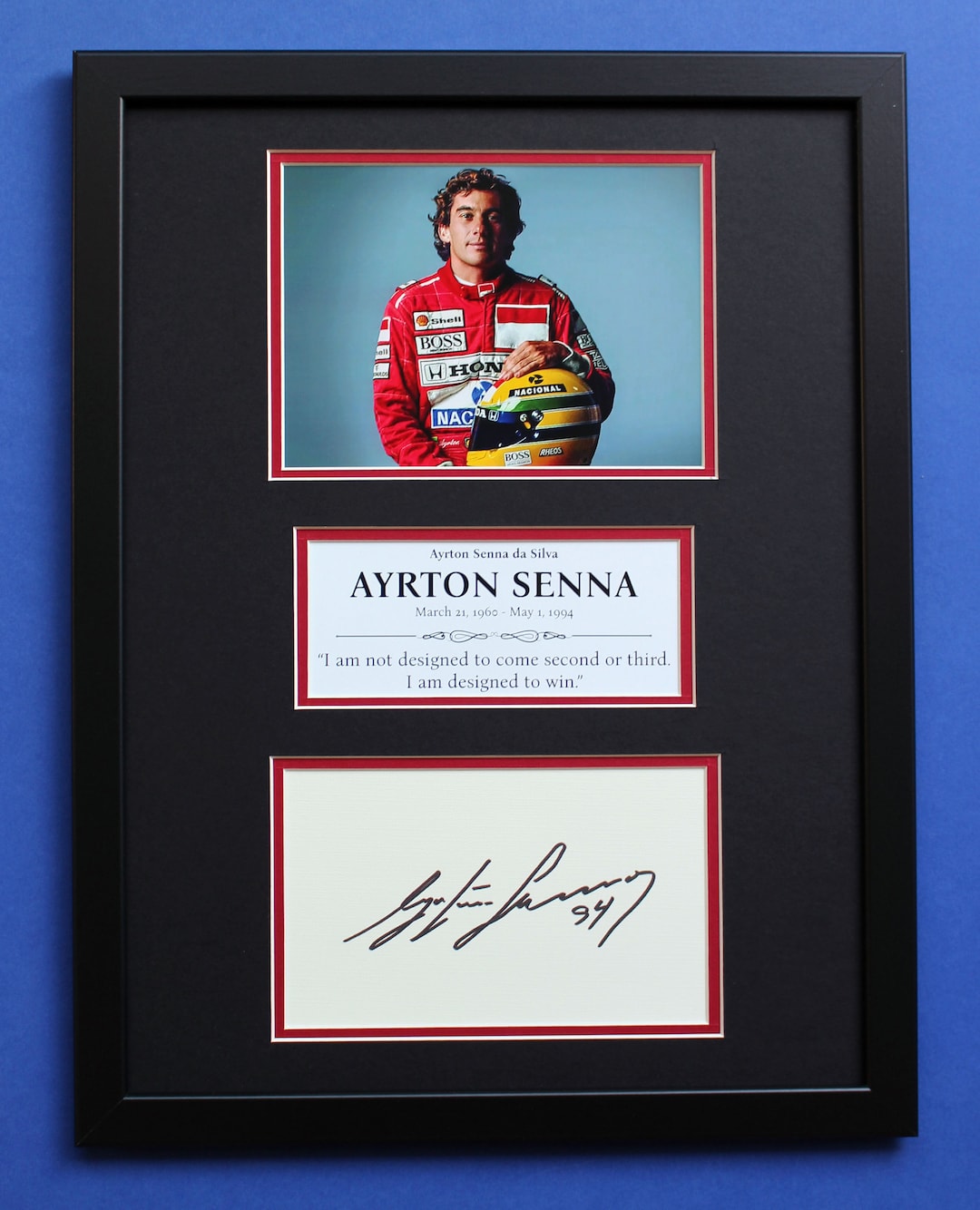 Ayrton Senna Autograph Art: Limited Edition [1 of 100] Collage Framed ...