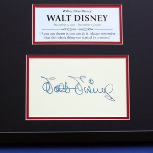 WALT DISNEY AUTOGRAPH Framed Display Minnie & Mickey Mouse - Etsy