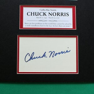 Chuck Norris AUTOGRAPH DISPLAY Unique Artwork Braddock Mccoy Walker - Etsy