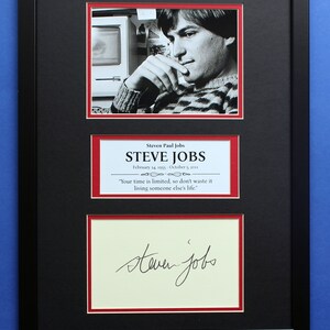 STEVE JOBS AUTOGRAPH Framed Display Think Different - Etsy