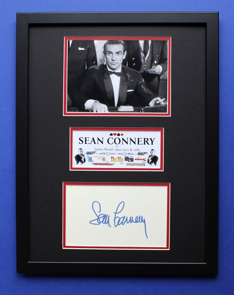 SEAN CONNERY AUTOGRAPH Framed Display James Bond 007 - Etsy UK