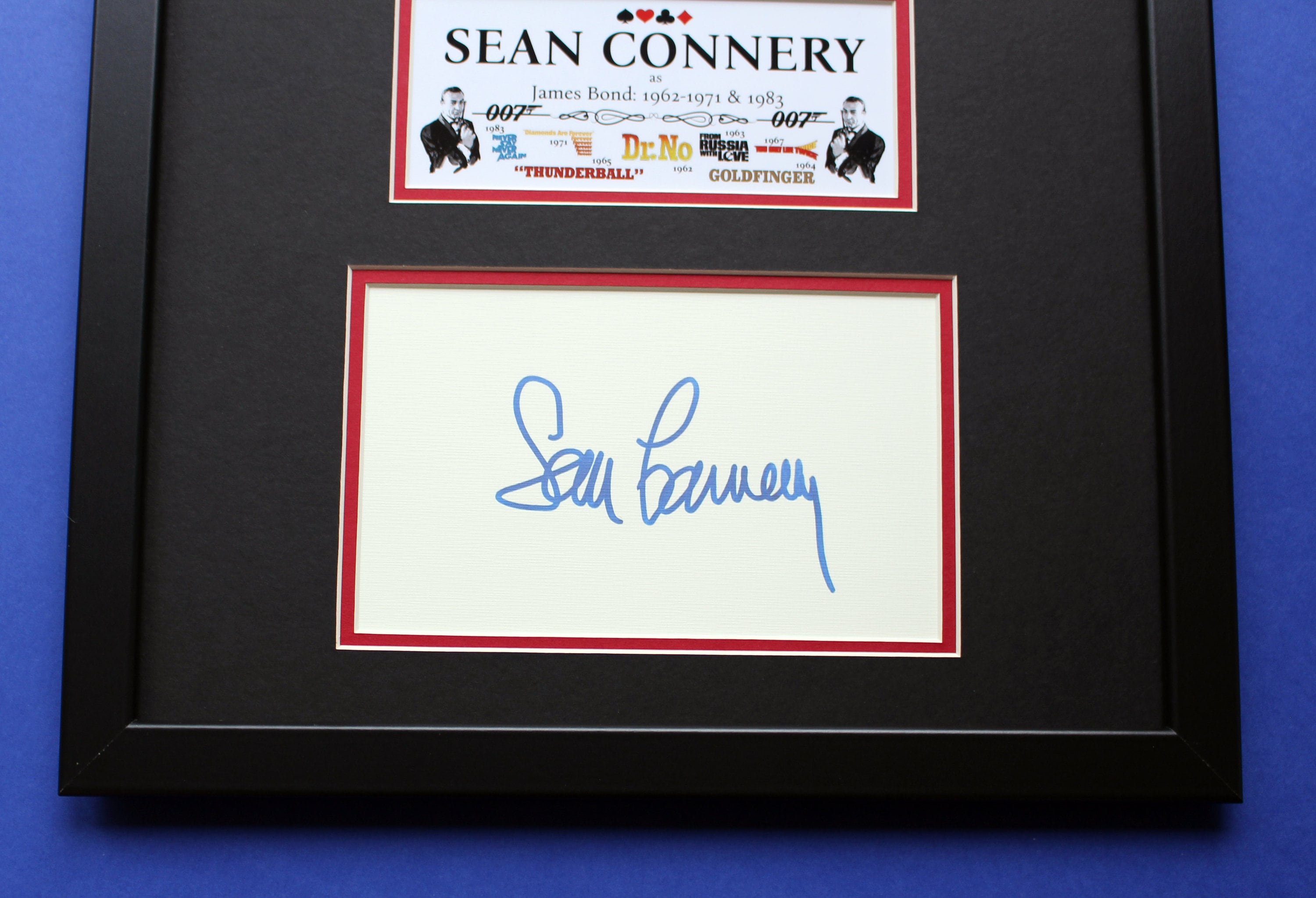 SEAN CONNERY AUTOGRAPH Framed Display James Bond 007 - Etsy UK