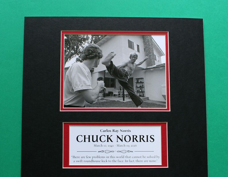 Chuck Norris AUTOGRAPH DISPLAY Unique Artwork Braddock Mccoy Walker - Etsy