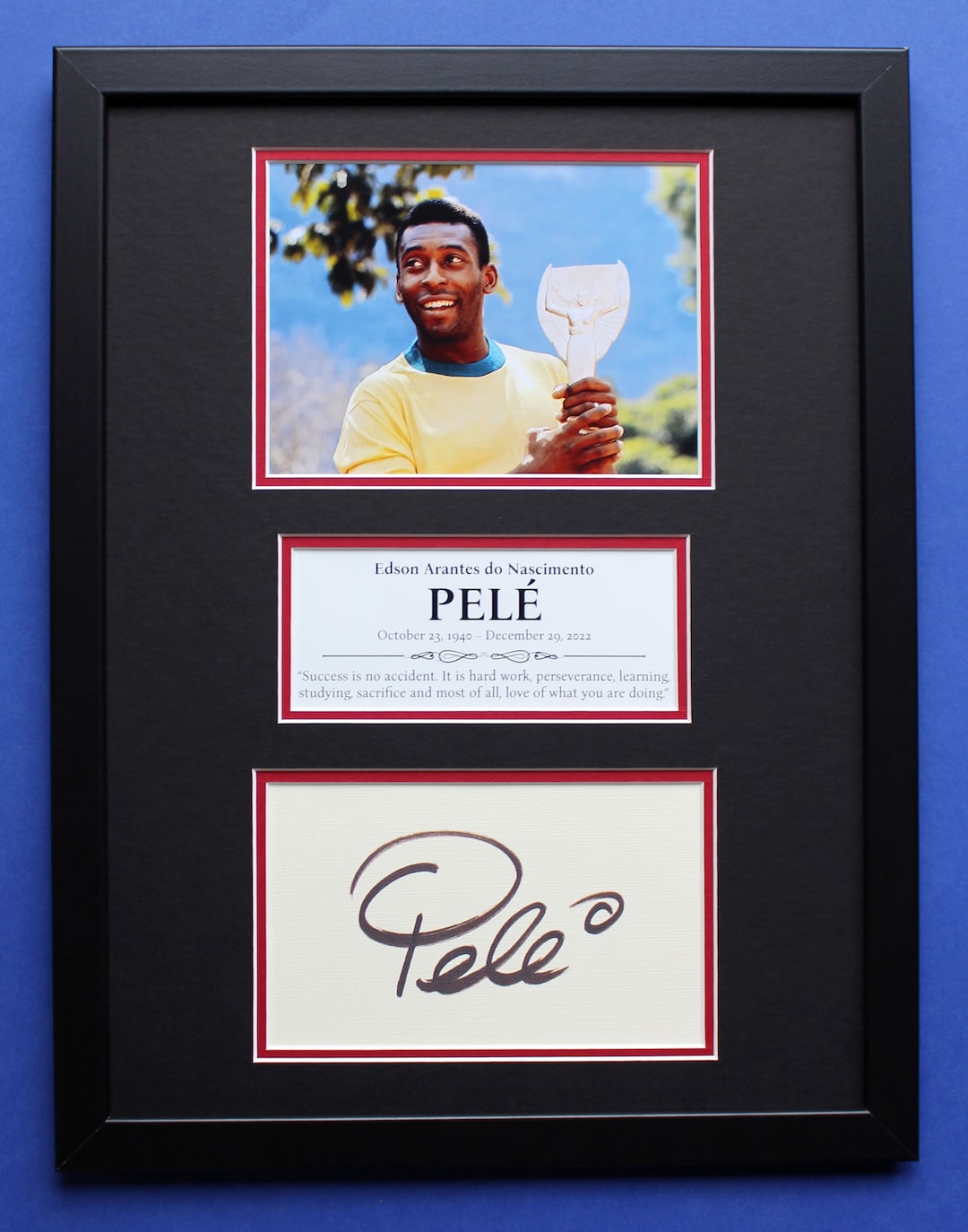 Pele AUTOGRAPH DISPLAY CASE Unique Artwork Football No. 1 Forever - Etsy